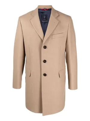 FAY Single-breasted Layered Coat - Neutrals