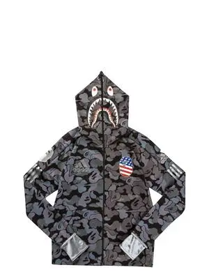 A BATHING APE X Adidas Sb Shark Full Zip Hoodie - Black