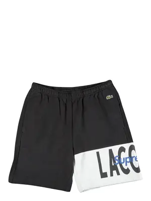 Supreme X Lacoste Logo Panel Sweatshort - Black