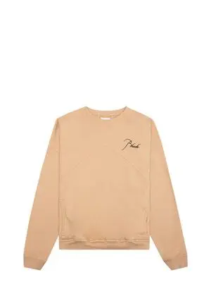 Rhude Logo Embroidered Sweatshirt - Tan