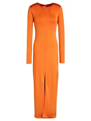 Marni Satin-jersey Maxi Dress - Orange