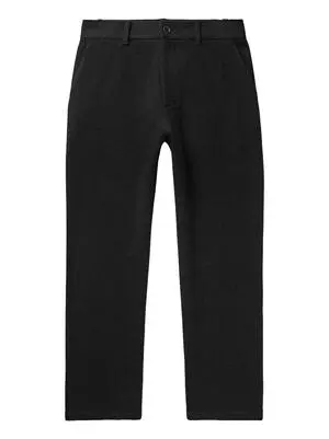 THE ELDER STATESMAN Straight-leg Cashmere Trousers - Black