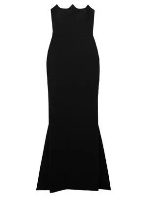 Alexander McQueen Strapless Crepe Gown - Black
