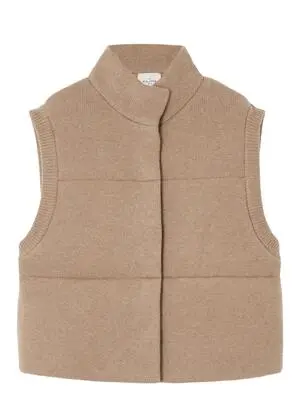 Le Kasha Montana Quilted Cashmere Vest - Brown