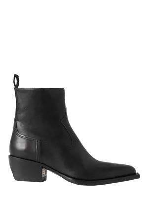 GOLDEN GOOSE Debbie Leather Ankle Boots - Black