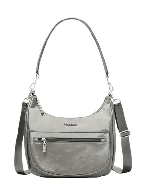 BAGGALLINI Baggallini Half Moon Shoulder Bag Silver