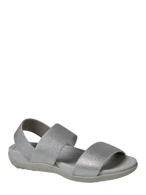 DEARFOAMS Sloane Low Foam Back Strap Sandal Silver