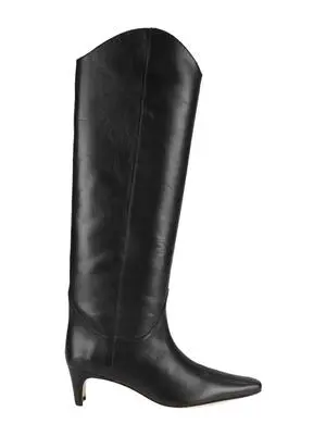 Staud Western Wally 50mm Leather Knee-high Boots - Black