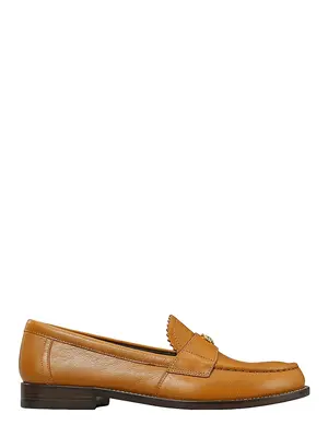 Tory Burch Perry Leather Loafers Carmel