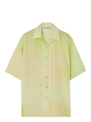 Acne Studios Acne Studios Silk-Habotai Shirt Lime Green