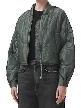 AGOLDE Iona Quilted Jacket Laurel
