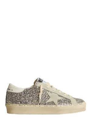 GOLDEN GOOSE Hi Star Glitter Low Top Sneakers - Silver