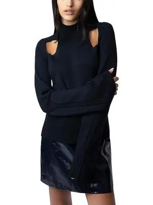 Zadig&Voltaire Micky Cutout Turtleneck Sweater - Encre