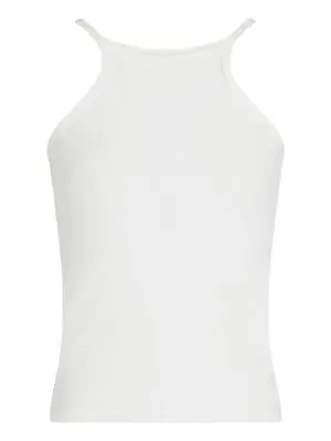 DION LEE Ribbed Stretch-cotton Jersey Tank - Ivory