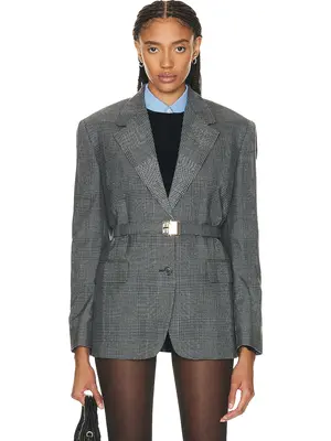 Miu Miu Belted Blazer - Antracite
