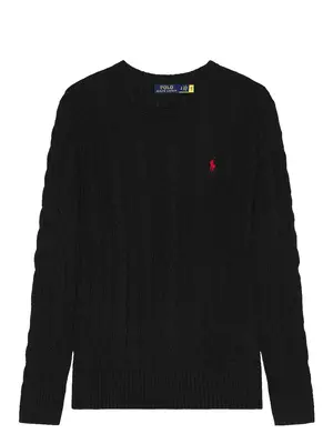 Polo Ralph Lauren Long Sleeve Sweater Polo Black