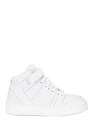 Saint Laurent Lax Mid Sneaker - Blanc Optique