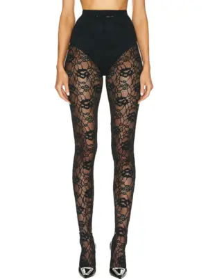 Saint Laurent Lace Legging - Noir
