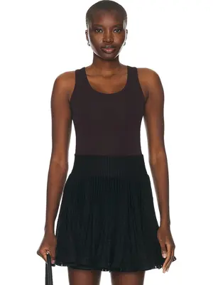 Alaïa ALAÏA Tank Top Bodysuit Chocolate
