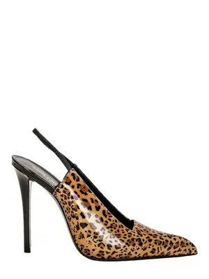 Saint Laurent Raven Slingback Pump - Manto Naturale