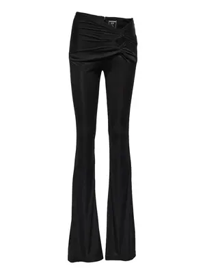 Versace X Dua Lipa Gathered Flared Pants - Black