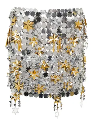 Rabanne Embellished Miniskirt - Metallic