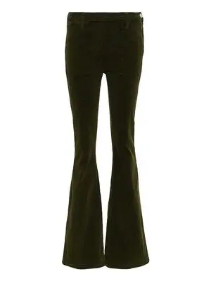 FRAME Le Slim Palazzo Corduroy Pants - Green