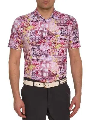 Robert Graham Geneva Performance Golf Polo - Berry