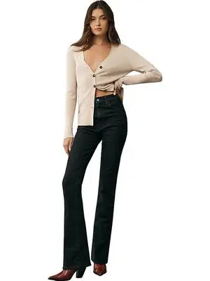 FAVORITE DAUGHTER Petite Valentina High-rise Bootcut Jeans - Kyoto