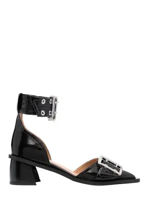 GANNI 50mm Buckle-detail Pumps - Black