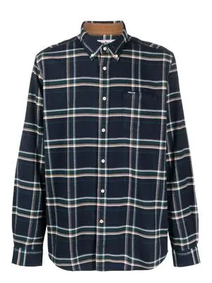 Barbour Check-print Cotton Shirt - Blue