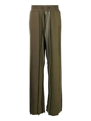 MOSTLY HEARD RARELY SEEN Panelled Cotton Track Pants - Green