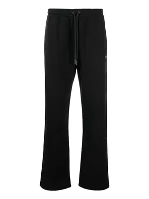 Off-White Diag-embroidered Cotton Track Pants - Black