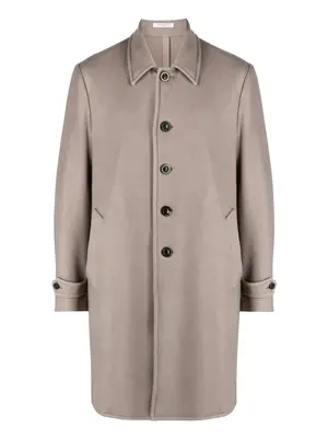 Boglioli Virgin Wool Single-breasted Coat - Neutrals