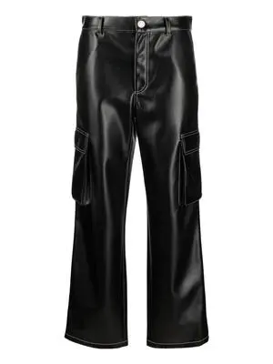 Philosophy Di Lorenzo Serafini Low-rise Flared Cargo Trousers - Black