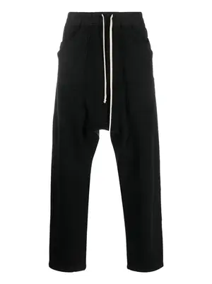 Rick Owens Drawstring-waistband Drop-crotch Trousers - Black