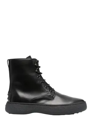 TOD'S Tod's Montone Lace-Up Leather Boots