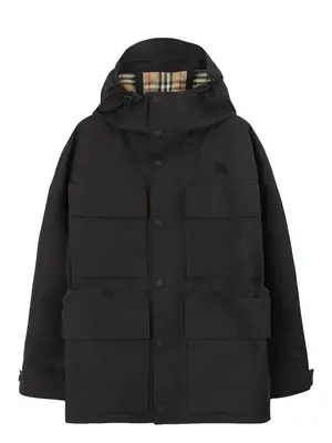 Burberry Patch-pocket Parka Coat - Black