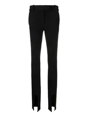 ALESSANDRO VIGILANTE Cut-out Slim-cut Trousers - Black
