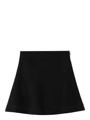 Burberry High-waist Flared Skirt - Black