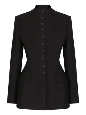 Dolce & Gabbana Band-collar Blazer - Black