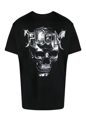 Philipp Plein Logo-patch Round-neck T-shirt - Black