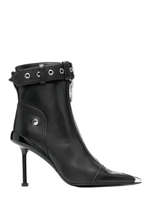 Alexander McQueen Buckle-fastening Ankle Boots - Black