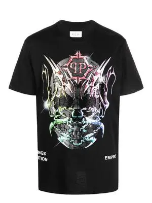 Philipp Plein Ss Chrome Round-neck T-shirt - Black