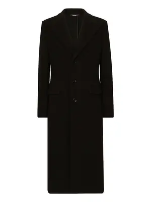 Dolce & Gabbana Single-breasted Notched Lapel Coat - Black
