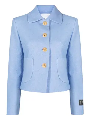 Patou Long-sleeve Tailored Jacket - Blue