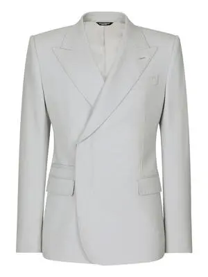 Dolce & Gabbana Single-breasted Wool Blazer - Grey