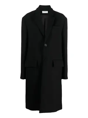 GAUCHERE Gauchère Single-Breasted Wool-Silk Blend Coat