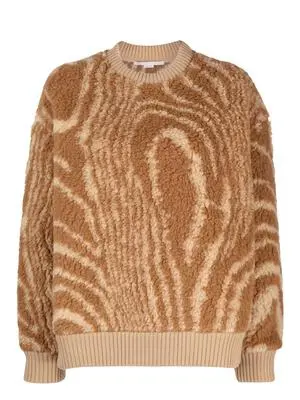 Stella McCartney Graphic-pattern Crew-neck Jumper - Brown
