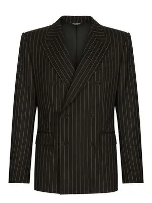 Dolce & Gabbana Double-breasted Pinstripe Suit - Black